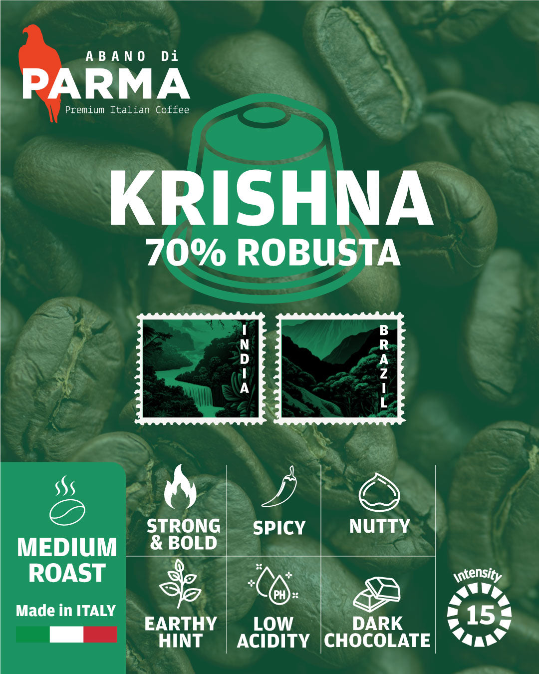 Abano Di Parma Coffee Capsules - Premium Global Blends for Perfect Espresso